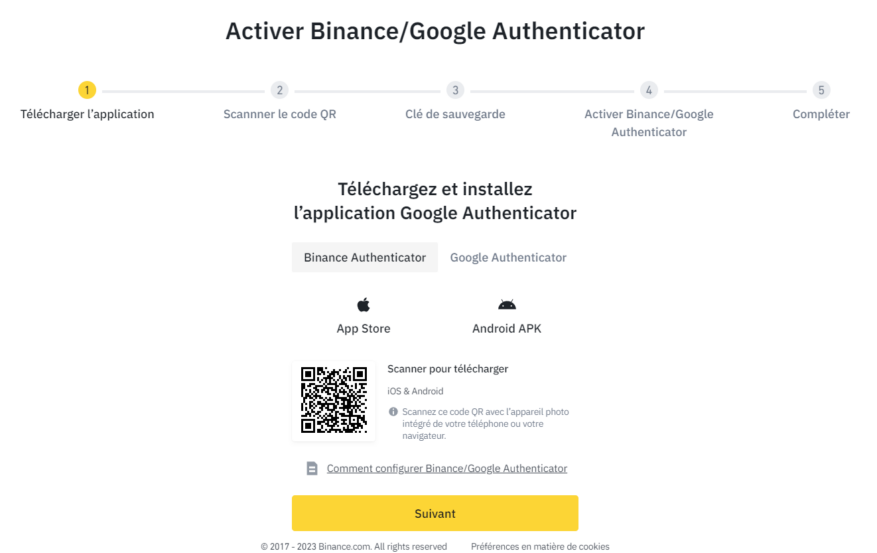 Comment activer l’A2F sur Binance