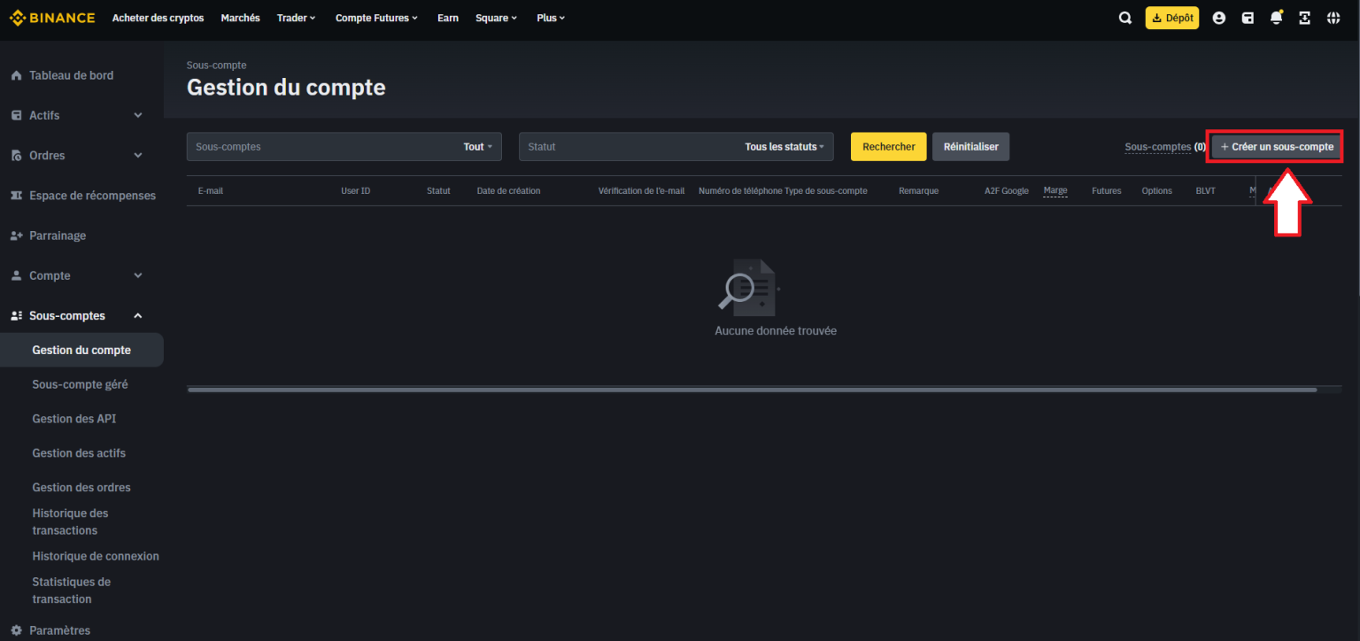 Binance : Comment créer et approvisionner mon sous-compte en USDT